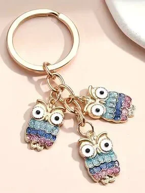 Accessories | New Adorable Owl Keychain Glitter Key Ring Purse Charm ...